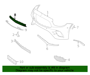 238-885-34-01 - Bumper Trim 2021-2023 Mercedes-Benz E 450 ...