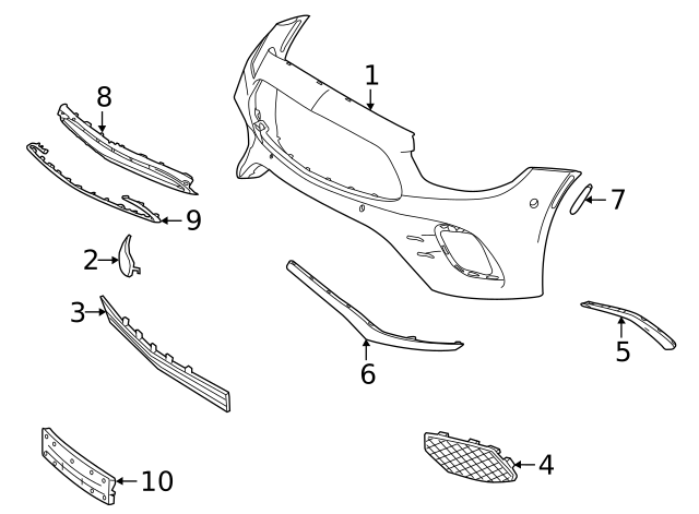 213-885-30-03 - Grille 2021-2023 Mercedes-Benz E 450 | AutoNationParts.com