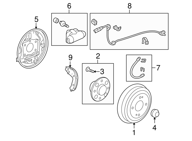 43300-SNA-A01 - Wheel Cylinder - 2006-2015 Honda | Genuine Honda Parts