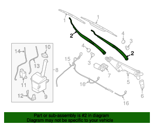 2006-2014 Kia Sedona Wiper Arm 98320-4D000 | OEM Parts Online