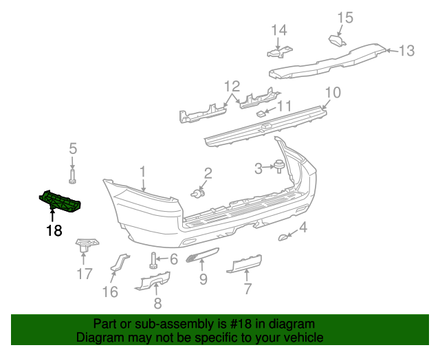 Lexus 52155-0e021 - Oem Part Diagram 521550E021 - Lexus Bumper Cover ...