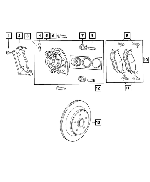 Rear Brakes for 2010 Dodge Ram 1500 | DodgeParts.com