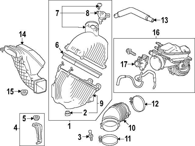 2023-2024 Toyota Air Inlet 17880-25070 | Toyota Parts Center