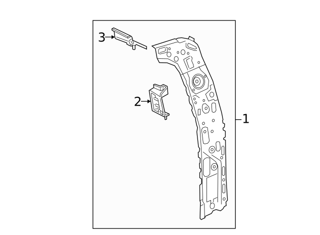 2019-2022 GM Passenger Side Body Lock Pillar Inner Panel 84164401 ...