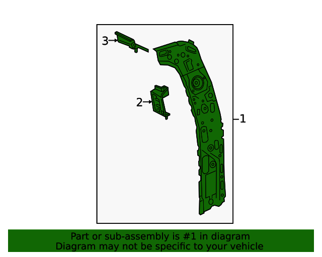 2019-2023 GM Driver Side Body Lock Pillar Inner Panel 85126281 ...
