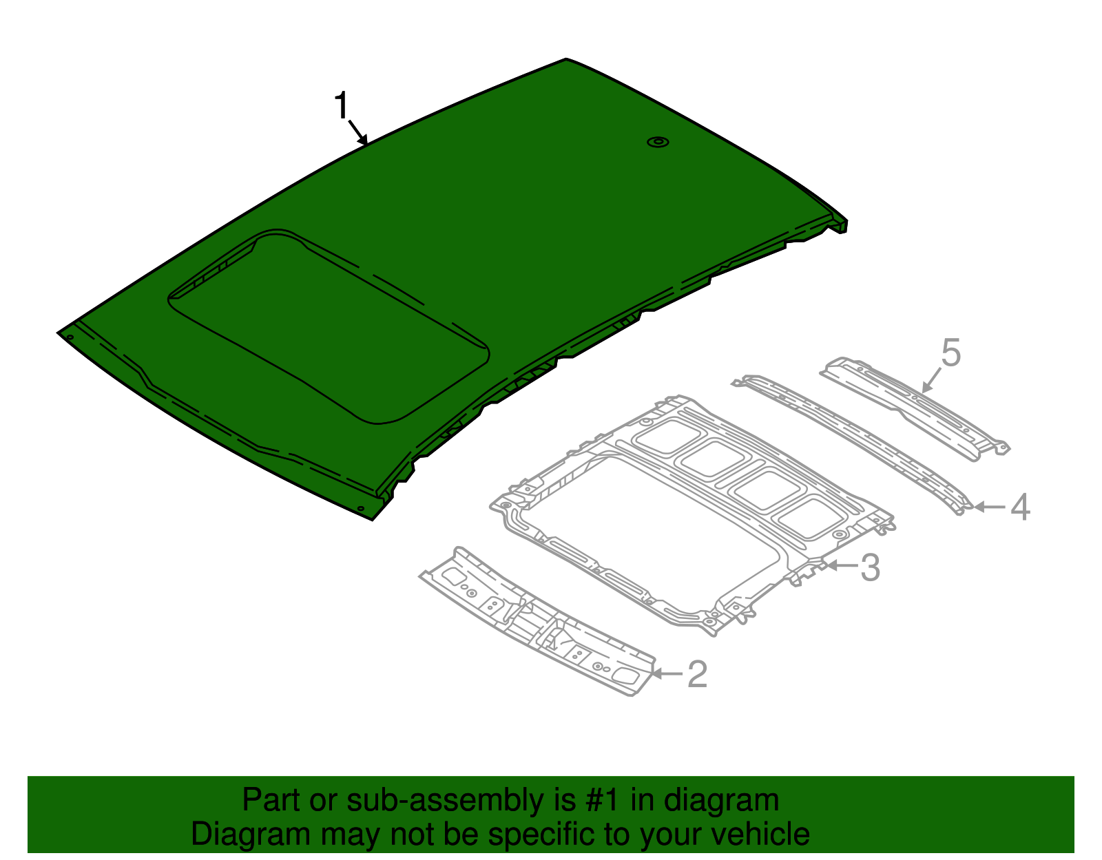 67111-G5010 - Roof Panel 2017-2022 Kia | Kia.Parts Store