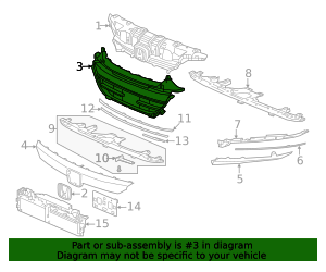71111-TVA-F00 - Lower Grille 2021-2022 Honda Accord | Honda Parts Online