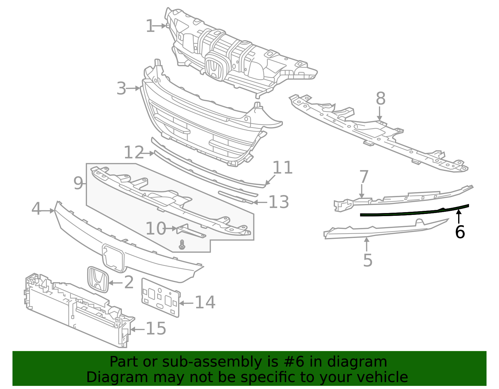 71124-TVA-F00 - Molding Extension Seal Strip 2021-2022 Honda Accord ...