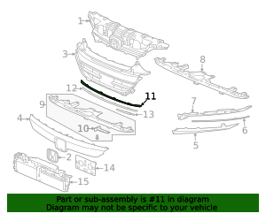 2021-2022 Honda Accord Upper Molding 71116-TVA-F10 | OEM Parts Online