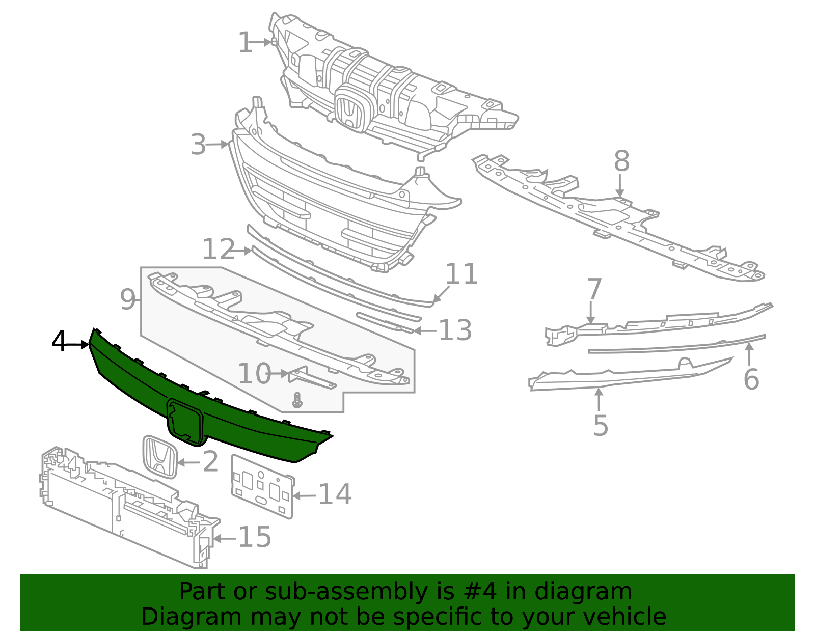 71122-TVA-F10 - 2021-2022 Honda Accord - Cover Molding | Genuine Honda ...