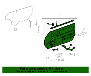 67610-17610-C0 - High-Quality Door Interior Trim Panel for 2003 Toyota ...