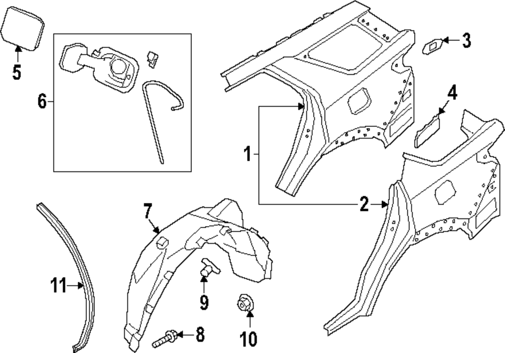 LB5Z-7828125-A - Rear Weather-Strip - 2020-2025 Ford | Lasco Auto Parts