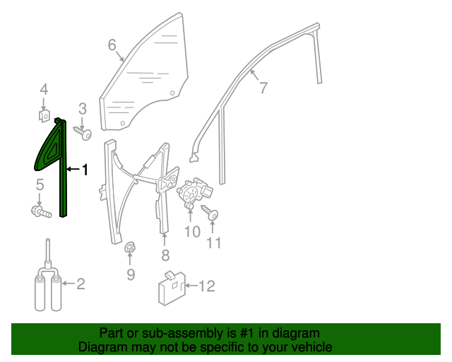 4M0-845-113-D - Side Windo Audi OEM Parts