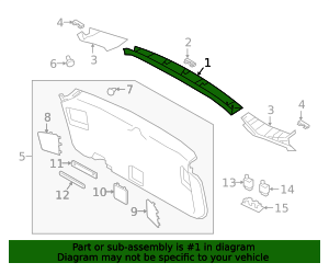 2020-2025 Subaru Outback Upper Gate Trim 94310AN00AVH | Subaru Parts Store