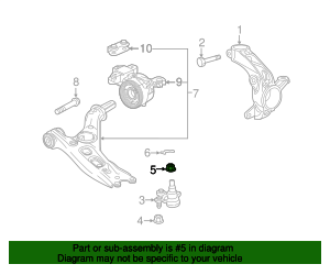 90363-TLA-A01 - Lower Ball Joint Castle Nut 2020-2024 Honda CR-V ...