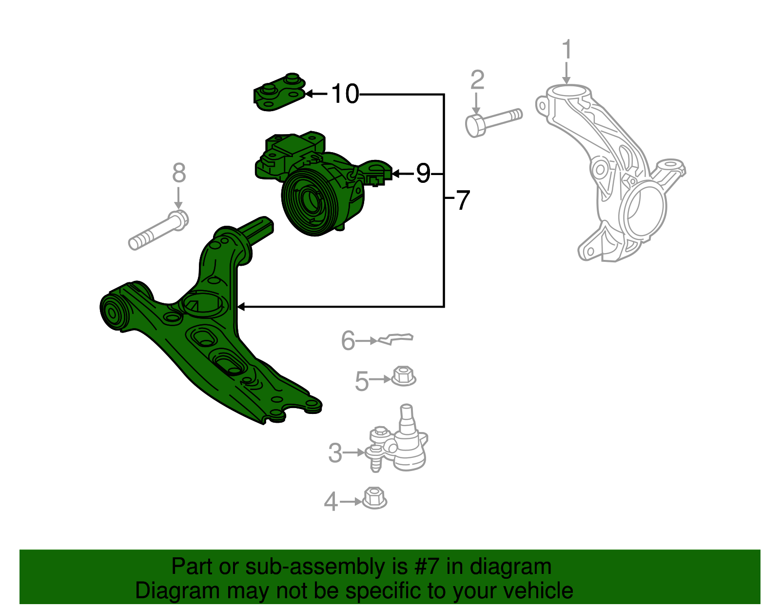 51350-TLA-A71 - Arm R Front (Lower) - 2017-2020 Honda CR-V | Genuine ...