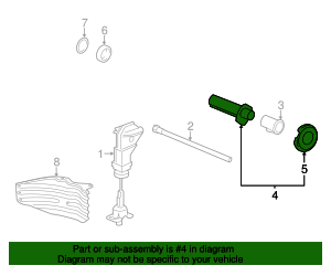 2014-2019 GM Spare Wheel Lock Cylinder Case 22979267 | GM Parts Center