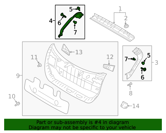 2018-2023 Hyundai Side Trim 81730-J9000-TRY | HyundaiParts.Online