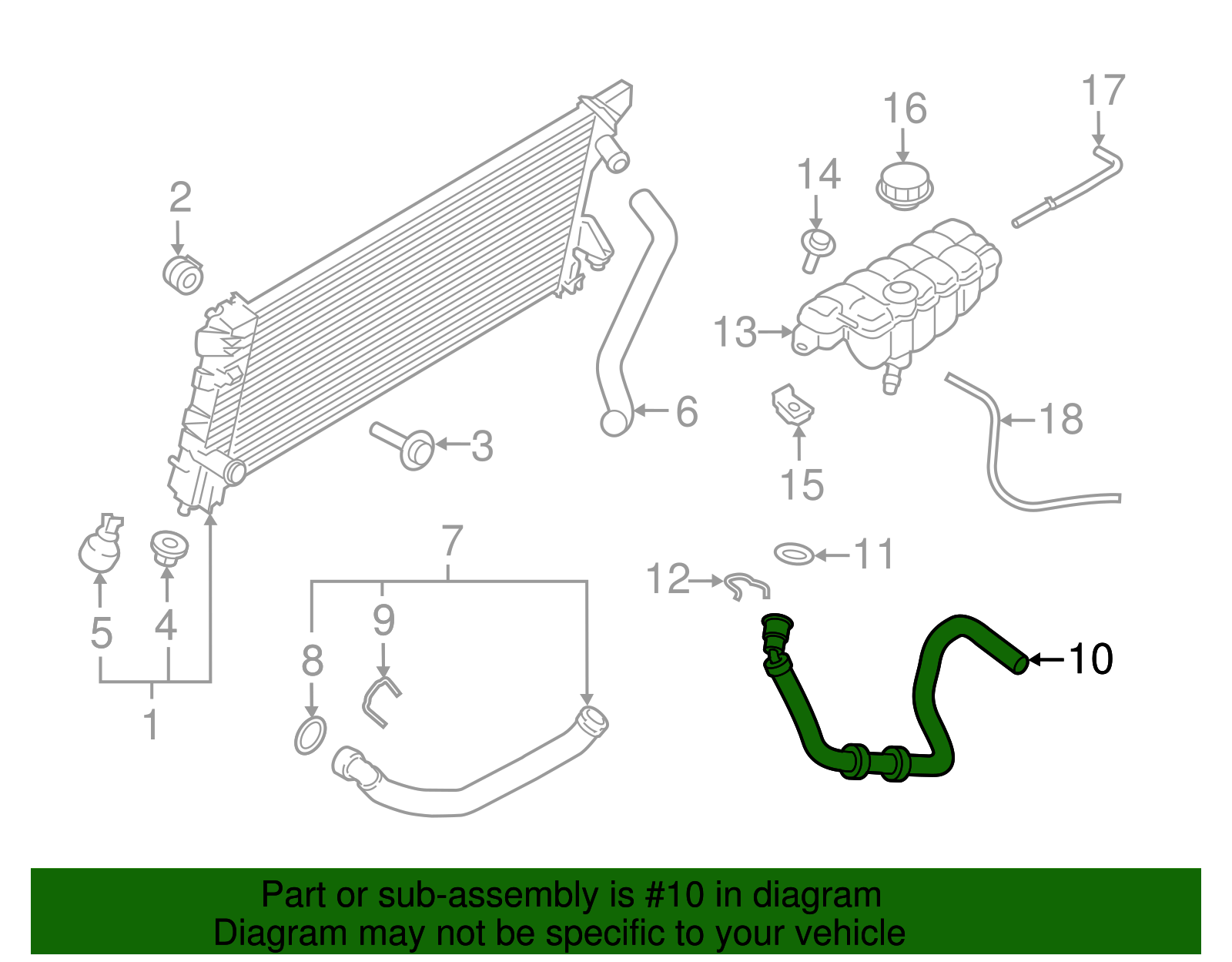 OEM Ford Connector Hose For 2018-2020 Ford F-150 - Part No. JL3Z-8C289 ...