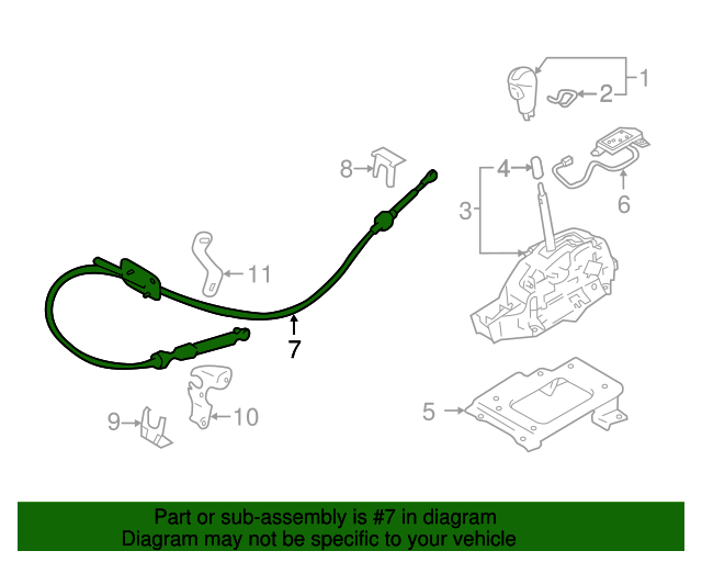 34935-1LA0A - Control Cable 2017-2024 Nissan Armada | Nissan Parts ...