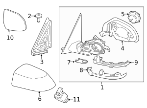 63-13-7-441-439 - Auxiliary turn signal, mirror, left 2018-2024 BMW ...
