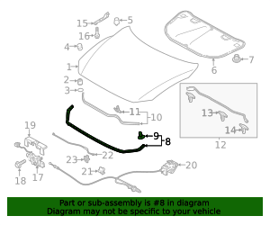 2014-2021 Mazda 6 OEM NEW 15-18 Mazda 6 Front Bonnet Weatherstrip Hood ...