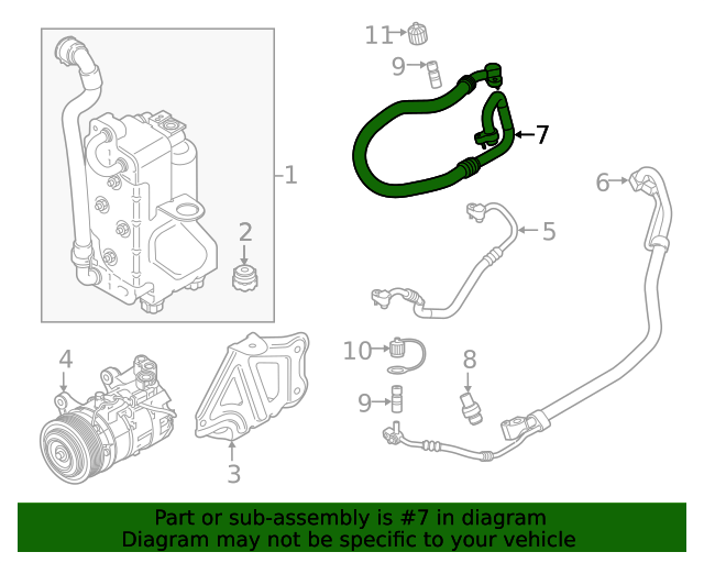 Genuine BMW 64-53-9-493-987 | Suction Hose | FREE Shipping on Most ...