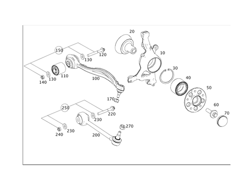 Steering Knuckle and Transverse Control Arm for 2012 Mercedes-Benz GLK ...