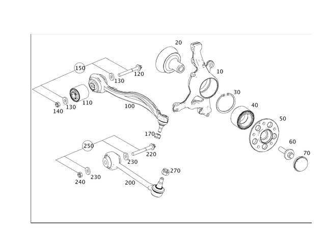 204-330-84-11 - Tension Strut 2010-2015 Mercedes-Benz | Mercedes-Benz ...
