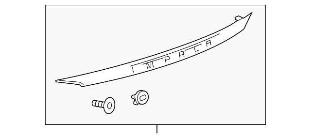 2014-2020 Chevrolet Impala Chrome Rear Center Closure Applique with ...