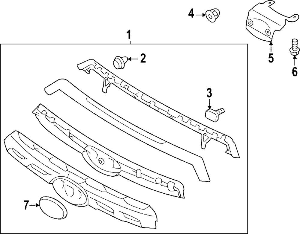 2022-2024 Subaru Forester Upper Grille 91121SJ400 | Subaru Parts Store