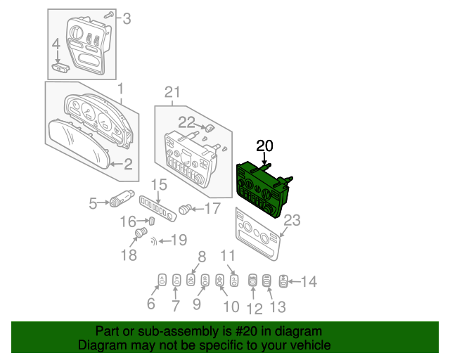 2005-2014 Volvo XC90 Dash Control Unit 30782691 | TascaParts.com