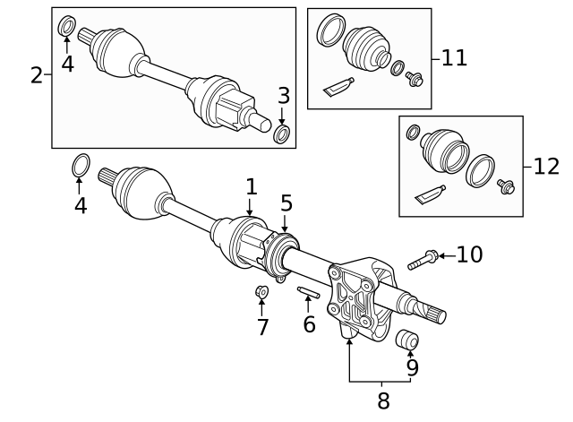 Genuine Axle Assembly for 2018-2022 Volvo S90 | Part# 36010578 | Over ...