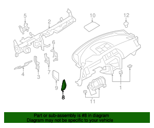 2009-2014 Nissan Murano End Cover - Passenger Side (RH) 68420-1AA0A ...