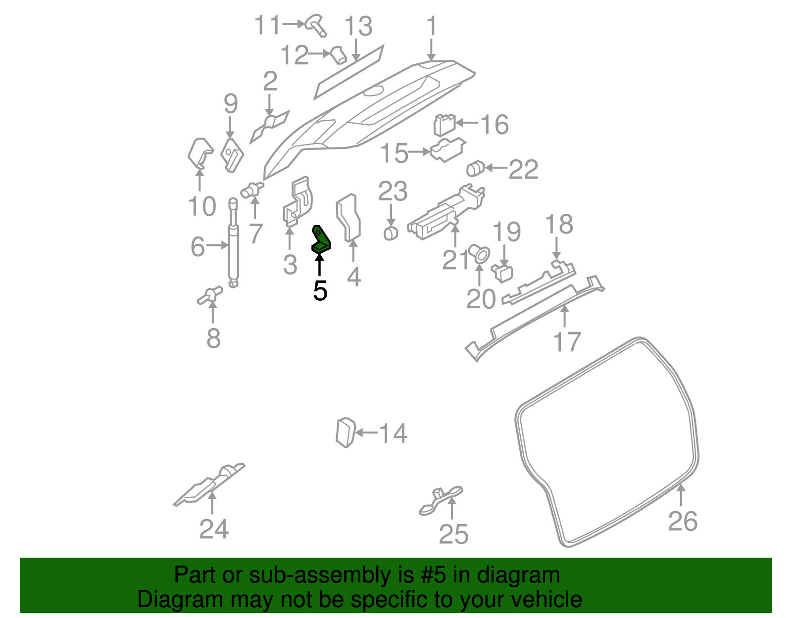 2007-2010 Volkswagen Passat Lift-Gate Hinge Bracket 3C9-827-829-C | VW ...