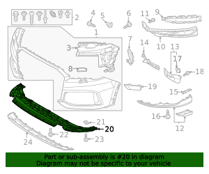 2020-2024 Audi Q7 Radiator Support Splash Shield 4M0-807-611-F ...