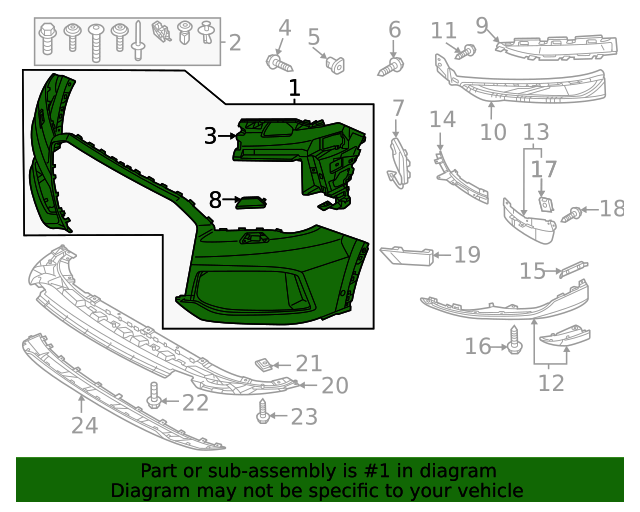 2020-2023 Audi Q7 Bumper Cover 4M0-807-065-T-GRU | OEM Parts Online