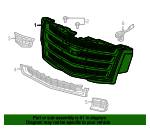 2015-2020 Cadillac Front Upper Grille 23405570 GM | GMPartsDirect.com