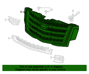 2015-2020 Cadillac Front Upper Grille 23399558 GM | GMPartsDirect.com