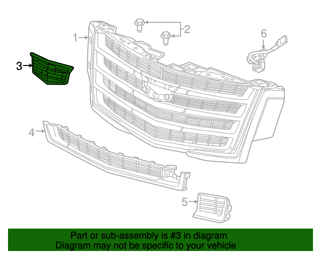 23182045 - Front Grille Crest Logo 2015-2022 Cadillac | AutoNationParts.com