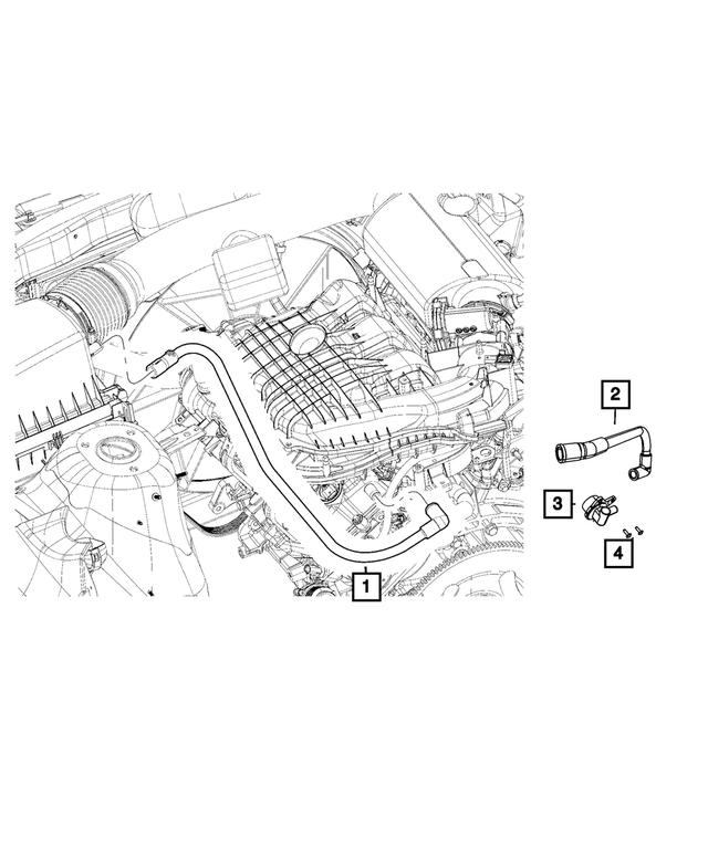 2011-2019 Mopar Air Make-Up Hose 5184632AF | Mopar eStore