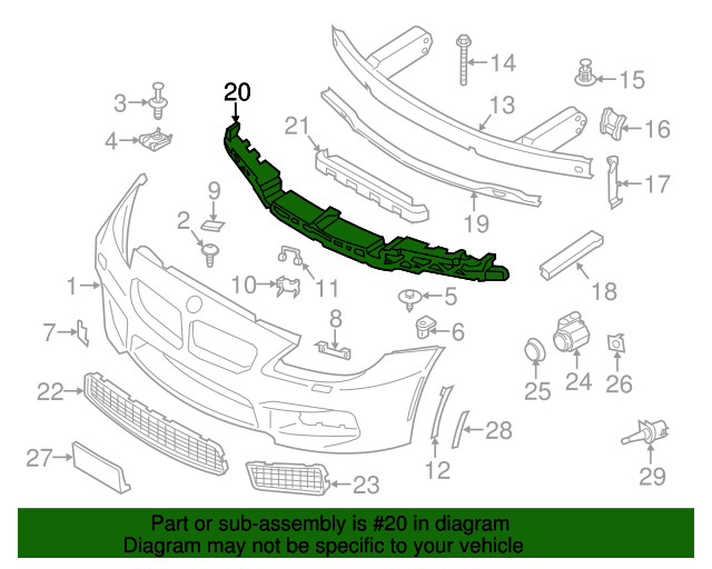 51118050508 - 2012-2019 BMW Absorber (51-11-8-050-508) | BMW of South ...