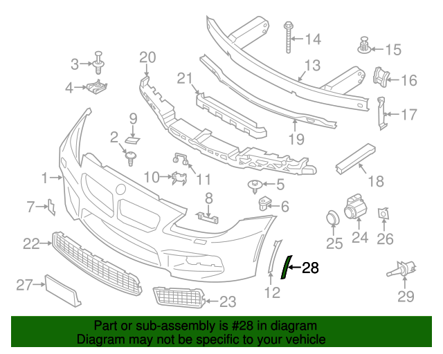 2012-2019 BMW Reflector 63-14-7-843-565 | BMWPartsDirect.com