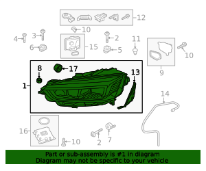 2018-2019 Audi Headlamp Assembly 8W6-941-774-F | Audi OEM Parts
