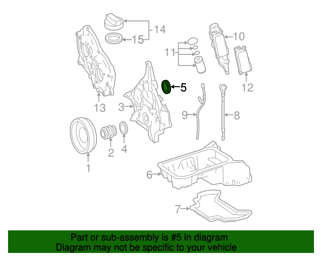 OEM Mercedes-Benz Rear Main Seal Retainer For 2005-2012 Mercedes-Benz ...
