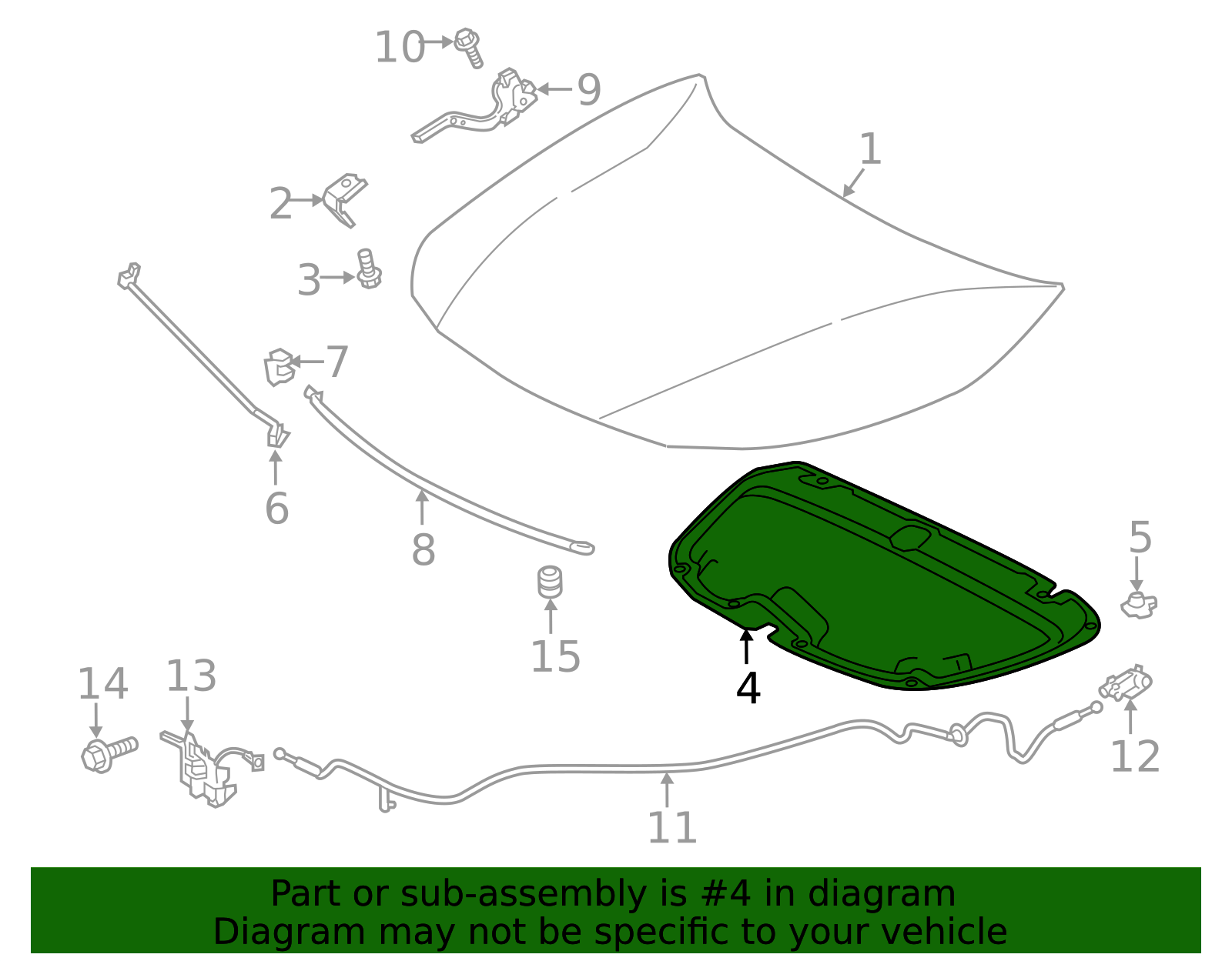 OEM 2020-2025 Toyota Corolla Hood Insulation Pad Part # 53341-12340 ...