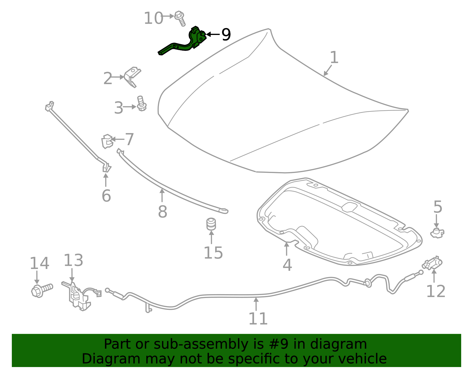 2020-2025 Toyota Corolla Hood Hinge 53420-12730 | OEM Parts Online