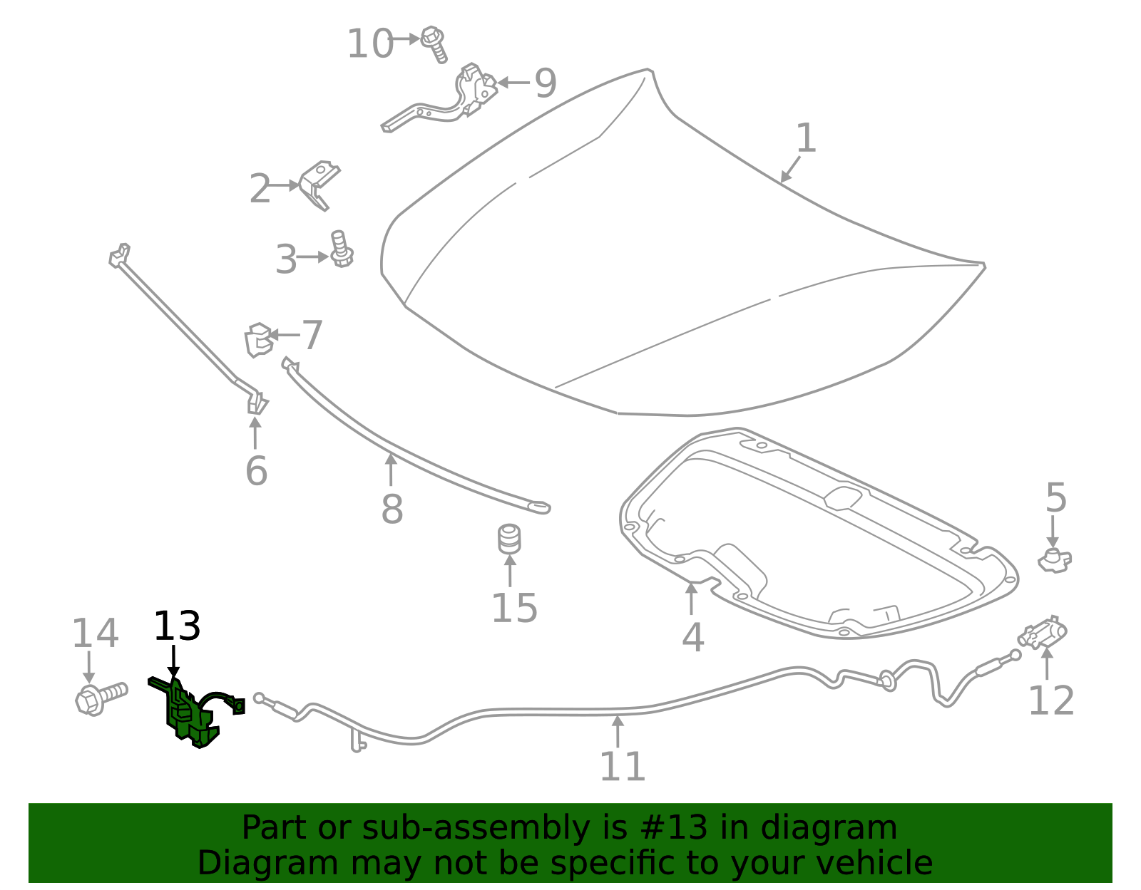 2019-2025 Toyota Hood Latch 5351002780 | Retail Performance Auto Parts
