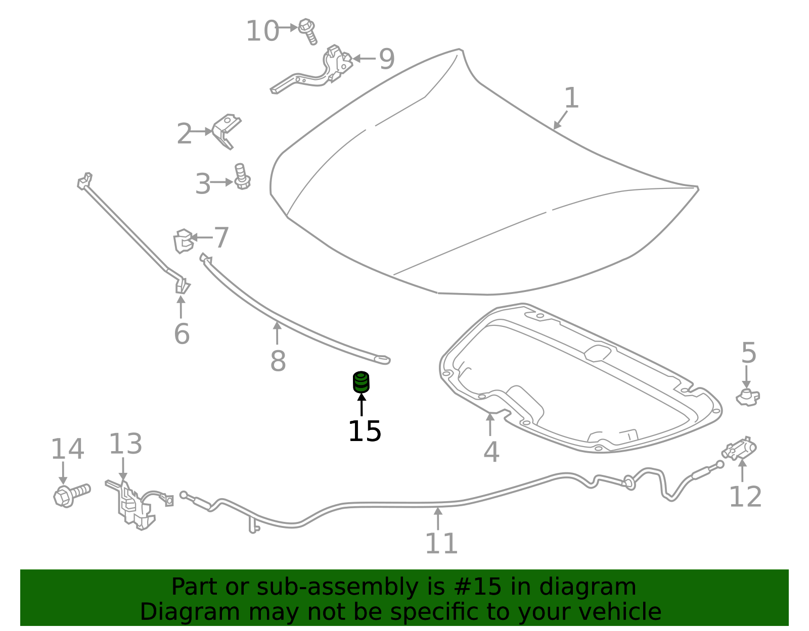 2019-2025 Toyota Hood Stop Buffer 53384-78010 | OEM Parts Online