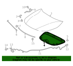 OEM 2020-2025 Toyota Corolla Hood Insulation Pad Part # 53341-12340 ...